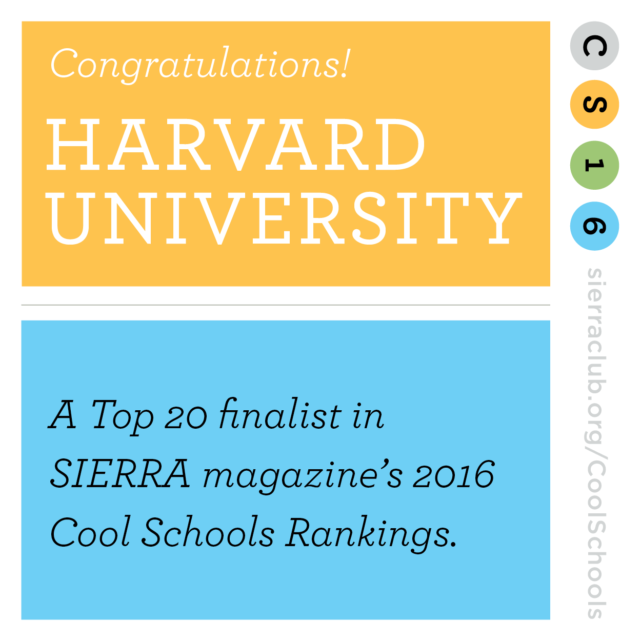 Harvard Scores 19th on Sierra Club's Annual Ranking of Greenest ...